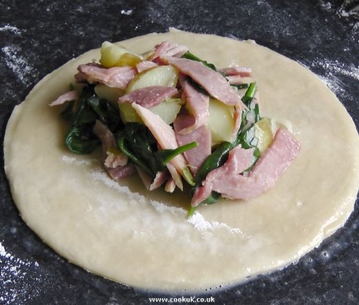Ham, Potato and Spinach Pasty - CookUK Recipes